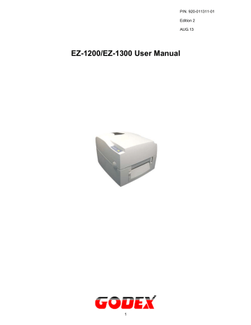 Godex EZ-1100, EZ-1300 User Manual | Manualzz