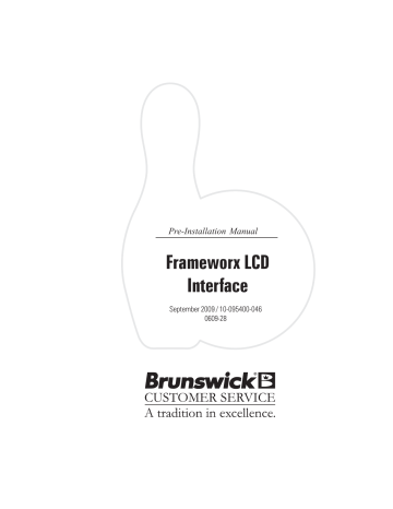 Brunswick Frameworx LCD Interface Installation Manual | Manualzz