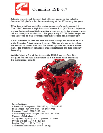 CUMMINS ISB Series Quick Reference Manual | Manualzz