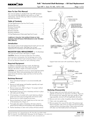 Rexnord Falk NRT Replacement | Manualzz