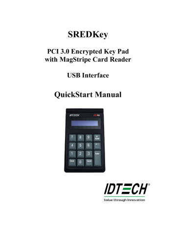 IDTECH SREDKey Quick Start Manual | Manualzz