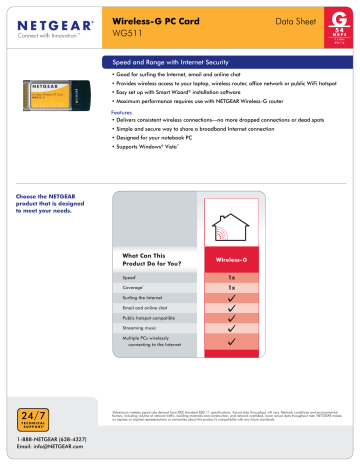 NETGEAR WG511 Datasheet | Manualzz