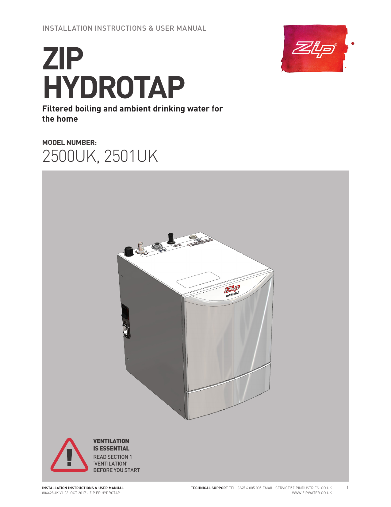 Zip Hydrotap G5 Installation Guide Shop Official Ids deutschland de
