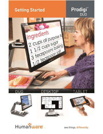 Humanware Prodigi DUO Getting Started | Manualzz