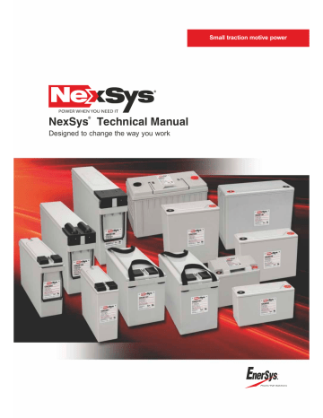 EnerSys Nexsys 12NXS50, Nexsys 12NXS85 Technical Manual | Manualzz