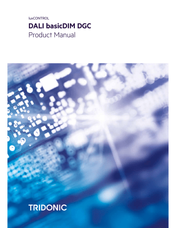 Tridonic DALI basicDIM DGC Product Manual | Manualzz