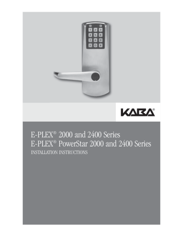Kaba E-PLEX 2000 Installation Instructions Manual | Manualzz