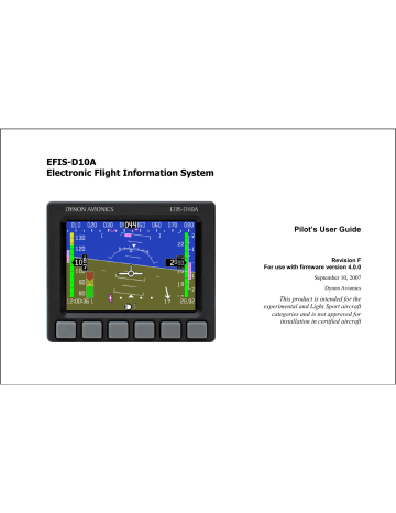 Dynon Avionics EFIS-D10A User Manual | Manualzz