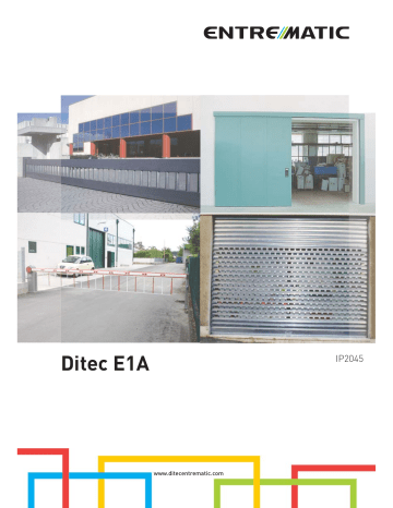 Entrematic Ditec E1A Installation Manual | Manualzz