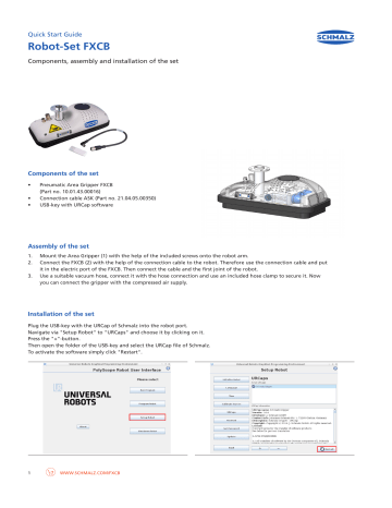 Schmalz ROB-SET FXCB TECHMAN O20 Complete vacuum system for connecting to lightweight robots ...