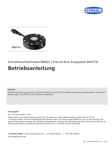Schmalz RMQC 50 UNI IOL LED M12-5 MATCH Quick-change module for easy ...