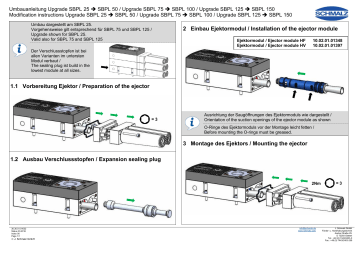 Schmalz SBPL 75 HF Basic ejector suction capacity Assembly Instructions | Manualzz