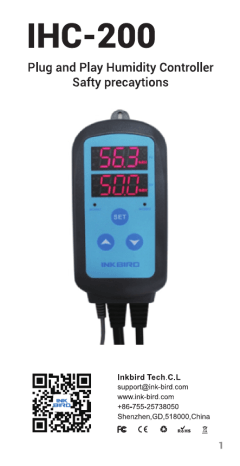 INKBIRD IHC-200 Humidity Controller User Manual | Manualzz