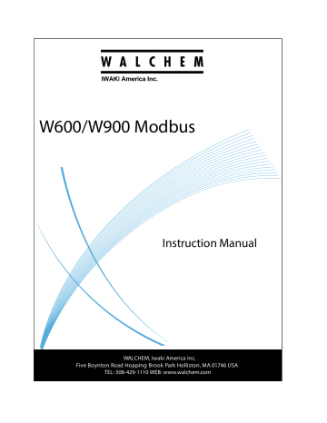 Walchem W600 Series, W900 Series Instruction Manual | Manualzz