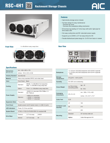 AIC RSC-4H1 Datasheet | Manualzz