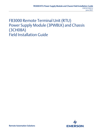 Remote Automation Solutions FB3000 Remote Terminal Unit (RTU) Power ...