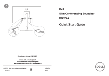 Dell SB522A Slim Conferencing Soundbar Quick Start Guide | Manualzz