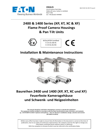 Eaton Oxalis +70 Ex Cameras Owner's Manual | Manualzz