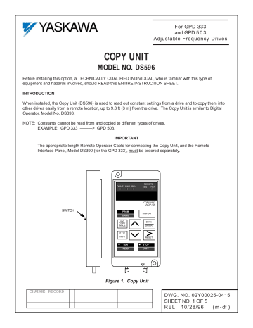 Yaskawa Drive Options Installation Guide | Manualzz