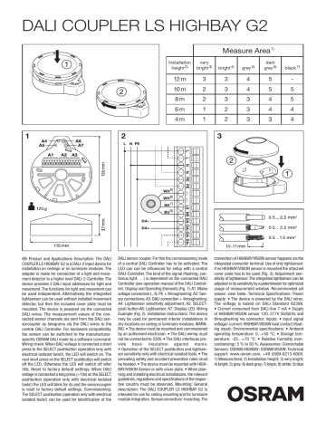 Ledvance DALI COUPLER LS HIGHBAY G2 Manuale utente | Manualzz