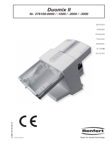 Dentsply Sirona duomix II Bedienungsanleitung | Manualzz