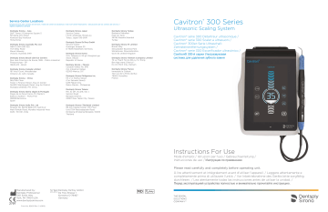 Dentsply Sirona Cavitron 300 Series Istruzioni per l'uso | Manualzz