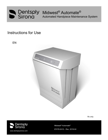 Dentsply Sirona Midwest Automate Instructions for use | Manualzz