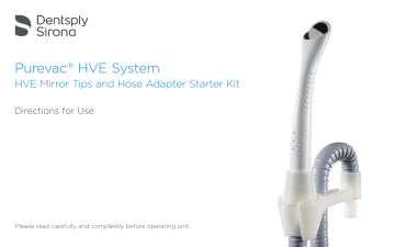 Dentsply Sirona Purevac HVE SYSTEM KIT Instructions for use | Manualzz