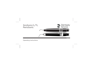 Dentsply Sirona SiroSonic, SiroSonic L/TL, PerioSonic Instructions for ...