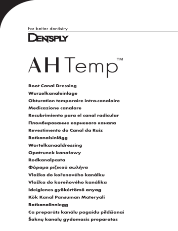 Dentsply Sirona AH Temp Bedienungsanleitung | Manualzz