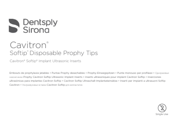 Dentsply Sirona Cavitron Softip Disposable Prophy Tips Instrucciones de ...