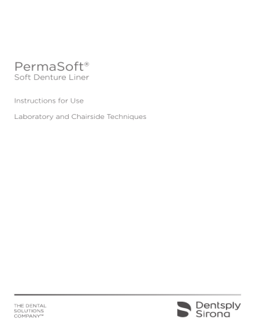 Dentsply Sirona PermaSoft Instructions for use | Manualzz