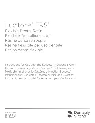 Dentsply Sirona Lucitone FRS Bedienungsanleitung | Manualzz