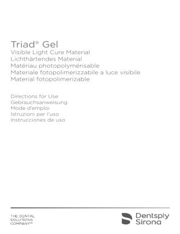 Dentsply Sirona Triad Gel Instructions for use | Manualzz