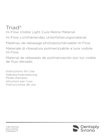 Dentsply Sirona Triad VLC Instructions for use | Manualzz