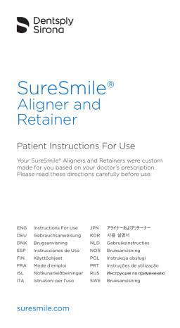 Dentsply Sirona SureSmile Aligner and Retainer, SureSmile Aligner ...