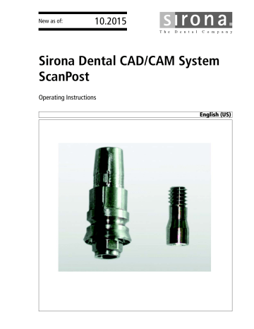 Use of TiBase devices and contra- indications. Dentsply Sirona ScanPost ...