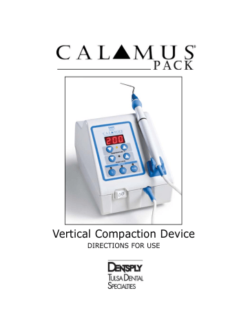 Dentsply Sirona Calamus Pack Instructions for use | Manualzz