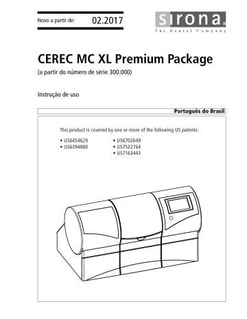 Dentsply Sirona CEREC MC XL Premium Package Instruções de operação ...
