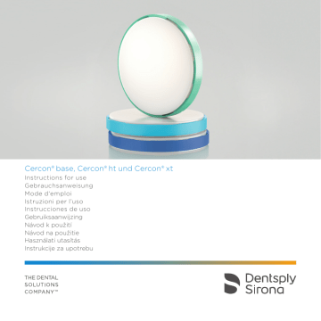 Dentsply Sirona Cercon base Instrucciones de operación | Manualzz