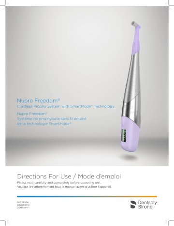 Dentsply Sirona Nupro Freedom Cordless Prophy System Instructions for ...