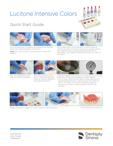Dentsply Sirona Lucitone Instructions for use | Manualzz