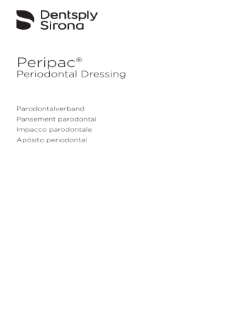 Dentsply Sirona Peripac Periodontal Dressing Instructions for use ...