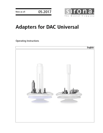 Dentsply Sirona Adapter for DAC Universal GUI/Text Instructions for use ...