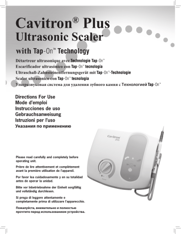 Dentsply Sirona Cavitron Plus Ultrasonic Scaler Instrucciones de ...