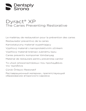 Dentsply Sirona Dyract XP Mode d'emploi | Manualzz