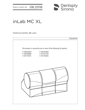Dentsply Sirona inLab MC XL Instrucciones de operación | Manualzz