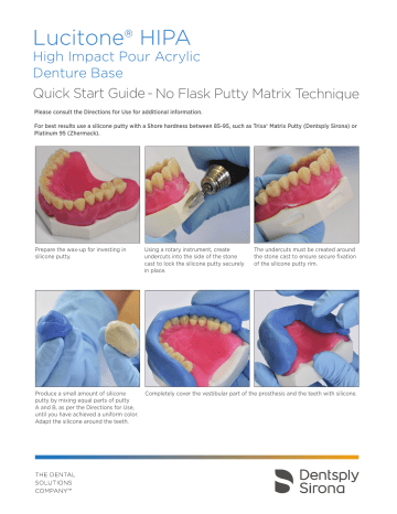 Dentsply Sirona Lucitone HIPA Denture Base Instructions for use | Manualzz