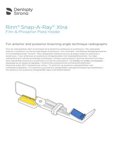 Dentsply Sirona Rinn Snap-A-Ray Xtra Bedienungsanleitung | Manualzz