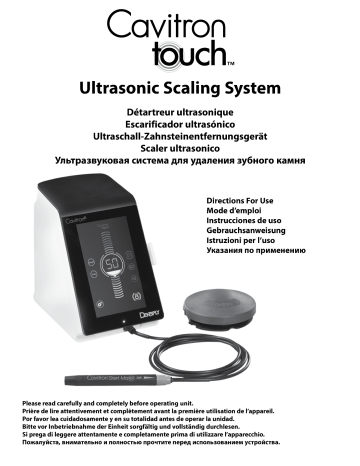 Dentsply Sirona Cavitron Touch Bedienungsanleitung | Manualzz